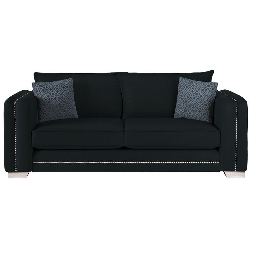 Black LLB Regency Fabric 4 Seater Sofa by SCS | ufurnish.com