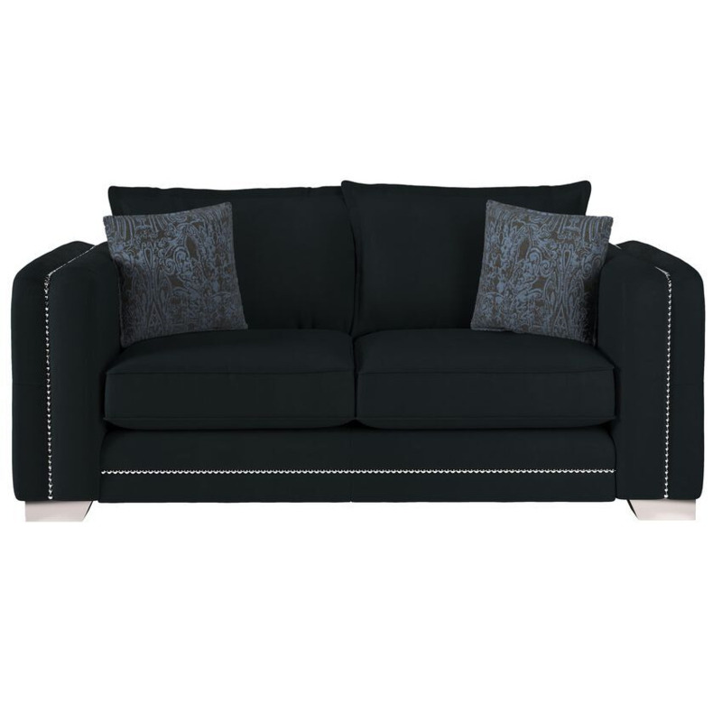 Black LLB Regency Fabric 3 Seater Sofa by SCS | ufurnish.com