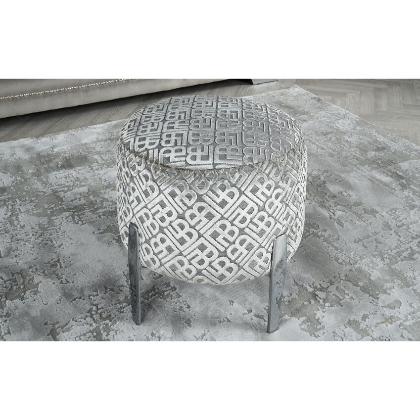 LLB Regency Fabric Small Round Footstool by SCS | ufurnish.com