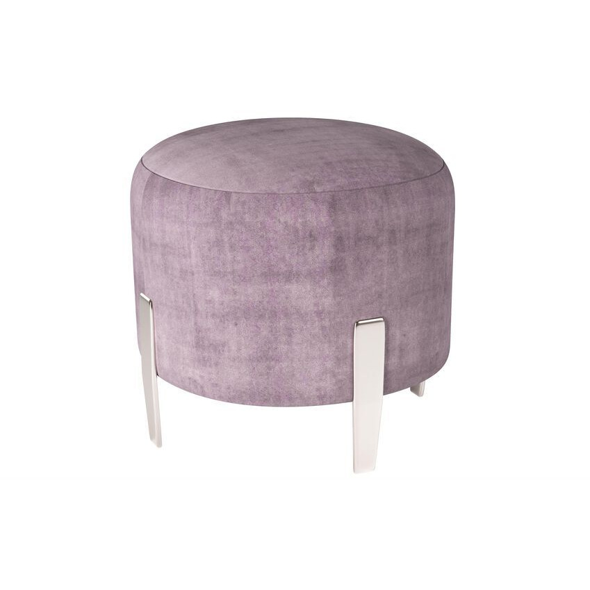 Pink LLB Regency Fabric Small Round Footstool by SCS | ufurnish.com