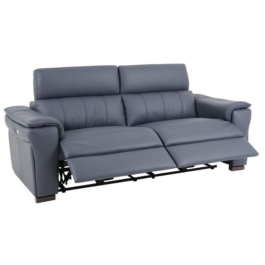 SiSi Italia Blue Angelo Leather 3 Seater Power Recliner Sofa by SCS ...