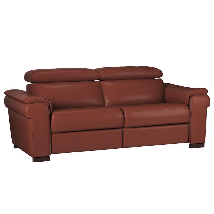 SiSi Italia Brown Angelo Leather 3 Seater Sofa by SCS | ufurnish.com