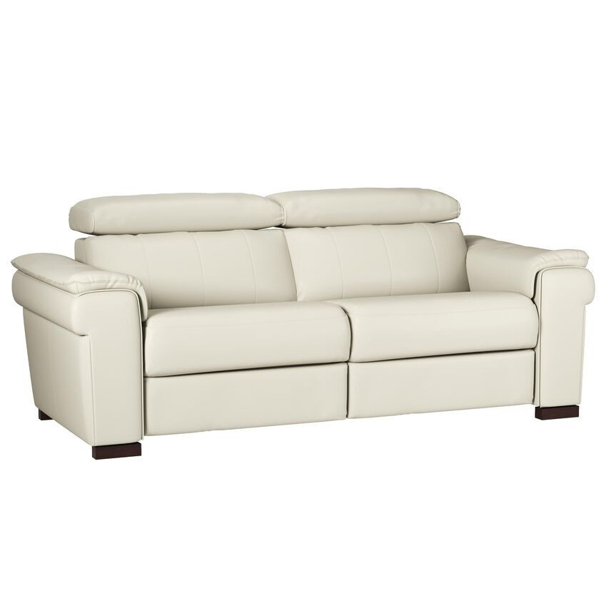 SiSi Italia White Angelo Leather 3 Seater Sofa by SCS | ufurnish.com