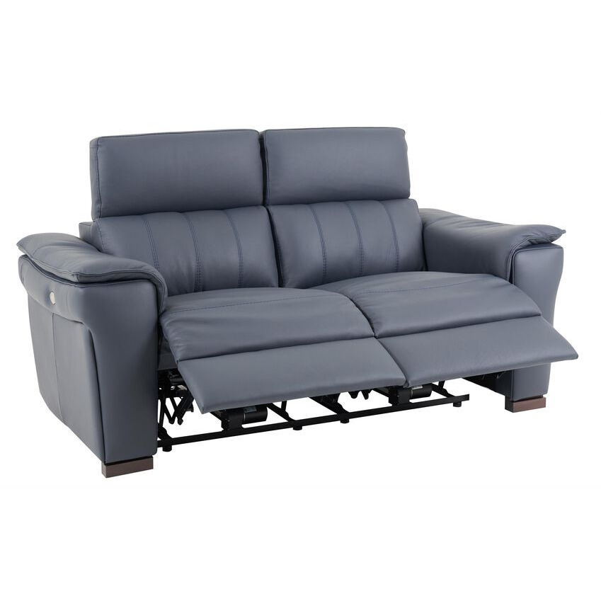 SiSi Italia Blue Angelo Leather 2 Seater Power Recliner Sofa by SCS ...