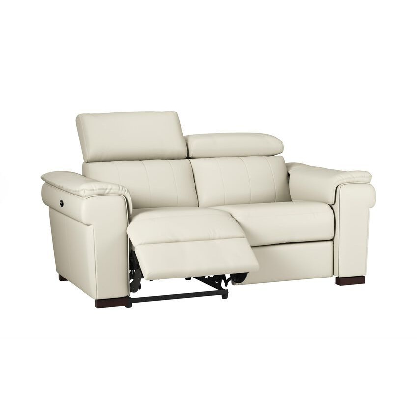 SiSi Italia White Angelo Leather 2 Seater Power Recliner Sofa by SCS ...