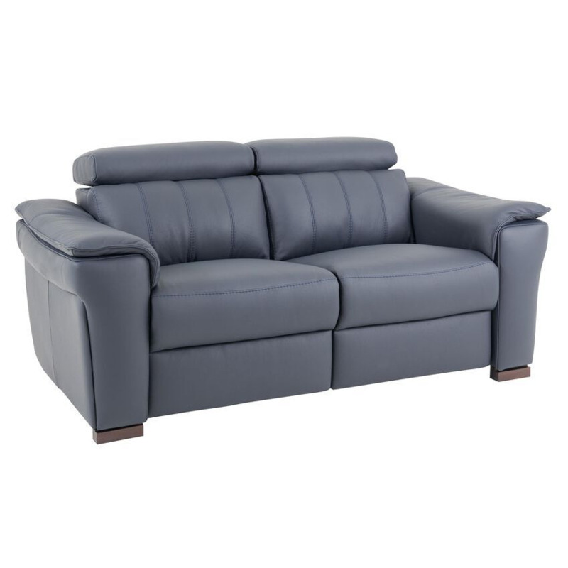 SiSi Italia Blue Angelo Leather 2 Seater Sofa by SCS | ufurnish.com
