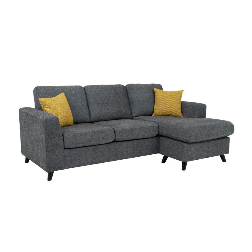 ScS Living Grey Selena Fabric 3 Seater Sofa Chaise by SCS | ufurnish.com