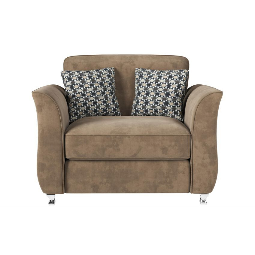 ScS Living Brown Milo Fabric Love Chair by SCS | ufurnish.com
