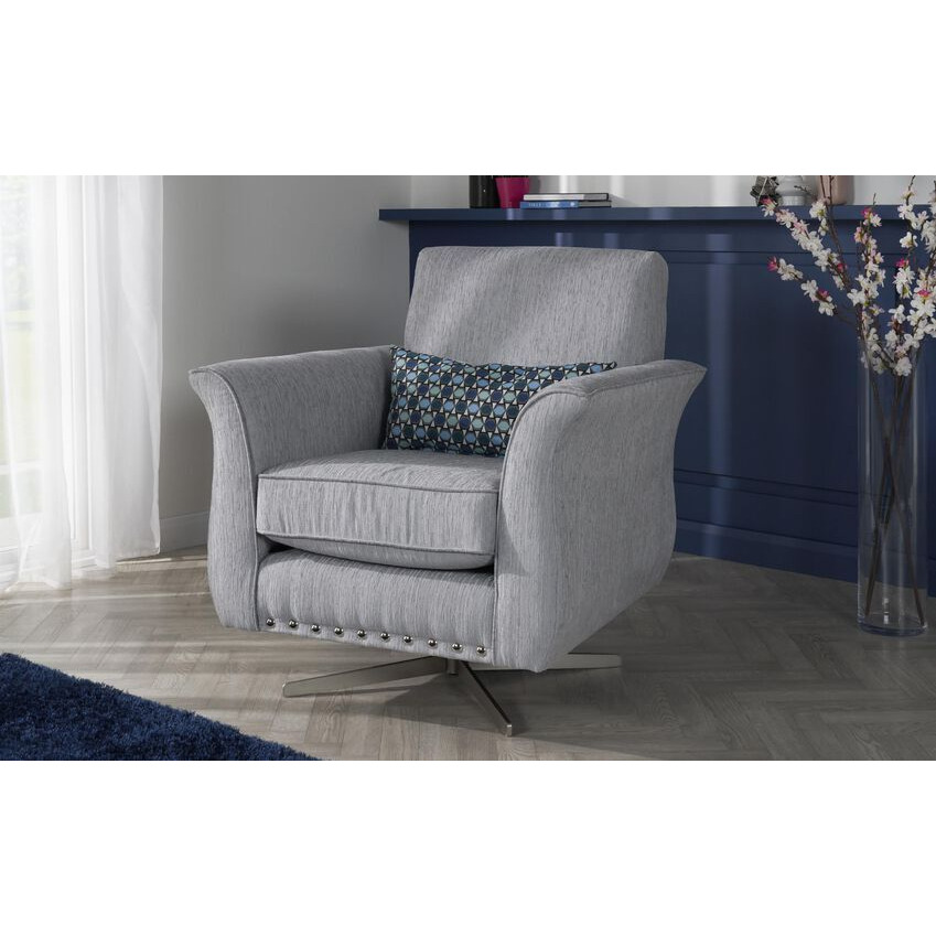 ScS Living Milo Fabric Plain Swivel Chair by SCS | ufurnish.com