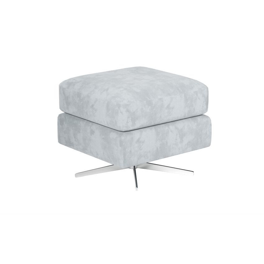 ScS Living Grey Milo Fabric Plain Swivel Footstool by SCS | ufurnish.com