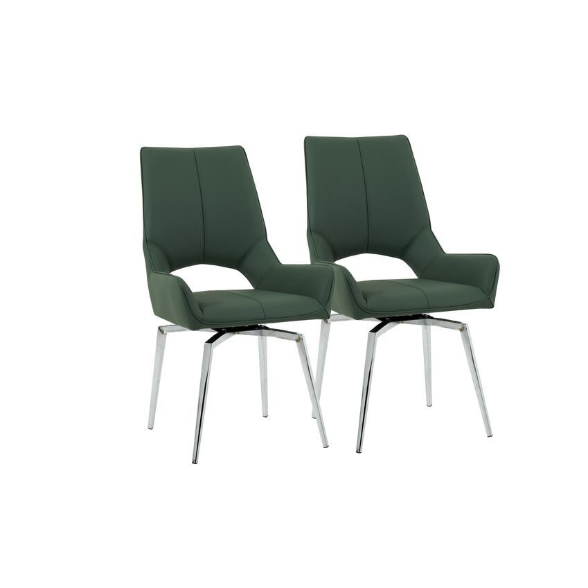 ScS Signature Lisbon Pair of Green Swivel Dining Chairs by SCS ...