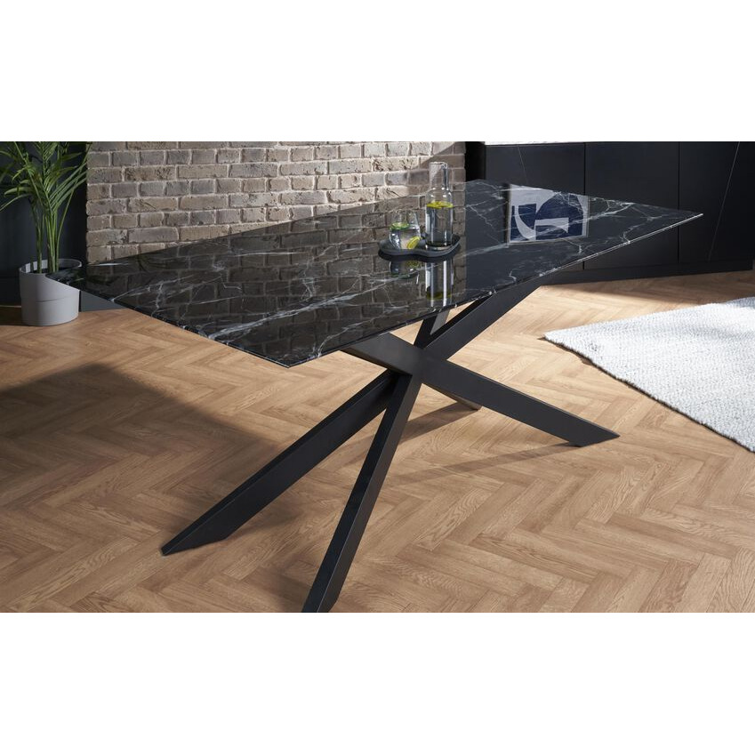 ScS Signature Porto 1.8m Black Dining Table by SCS | ufurnish.com