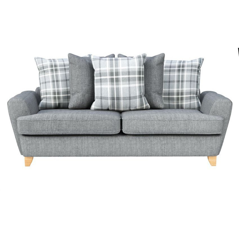 ScS Living Grey Jessie Fabric 4 Seater Sofa Scatter Back by SCS ...