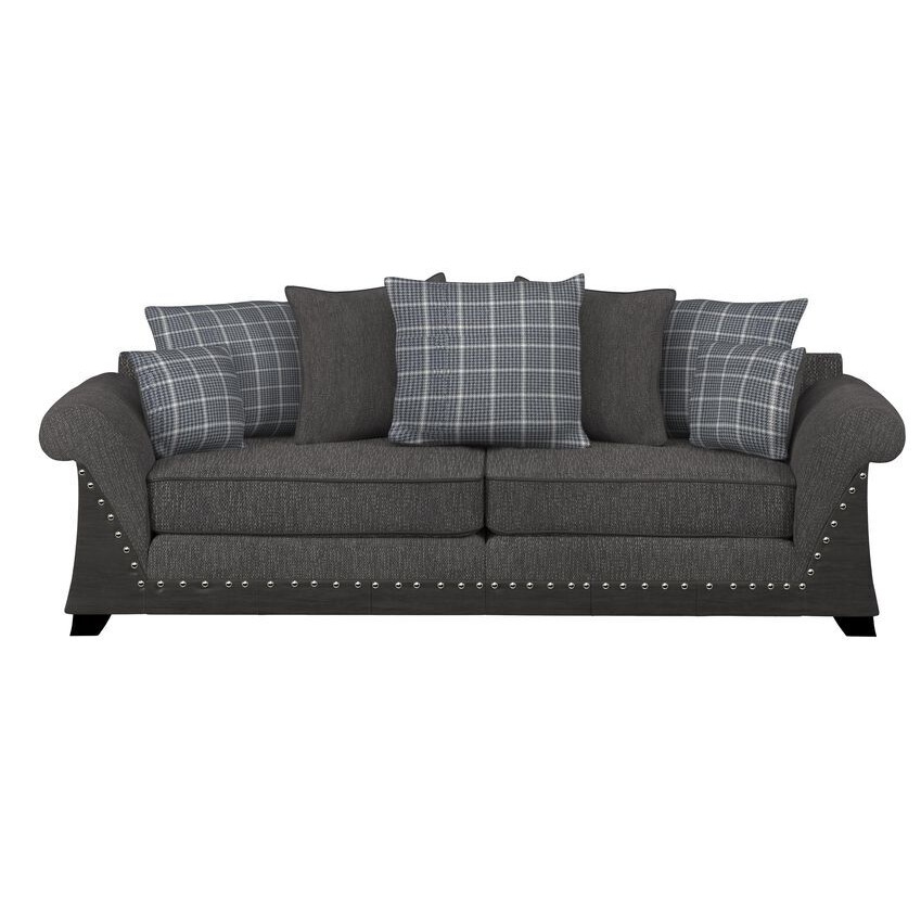 ScS Living Grey Noah Fabric 4 Seater Split Scatter Back Sofa by SCS ...