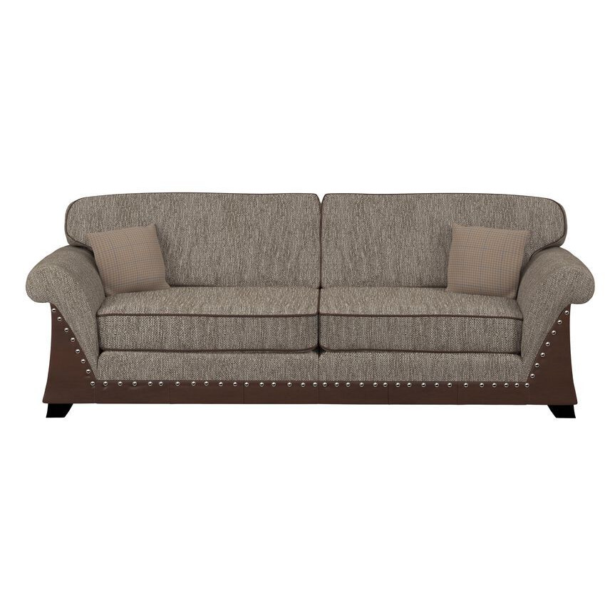 ScS Living Brown Noah Fabric 4 Seater Split Standard Back Sofa by SCS ...