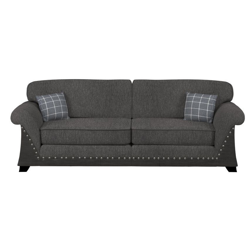 ScS Living Grey Noah Fabric 4 Seater Split Standard Back Sofa by SCS ...