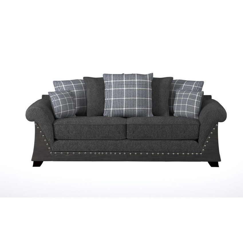 ScS Living Grey Noah Fabric 3 Seater Scatter Back Sofa - Sofa Sale by ...