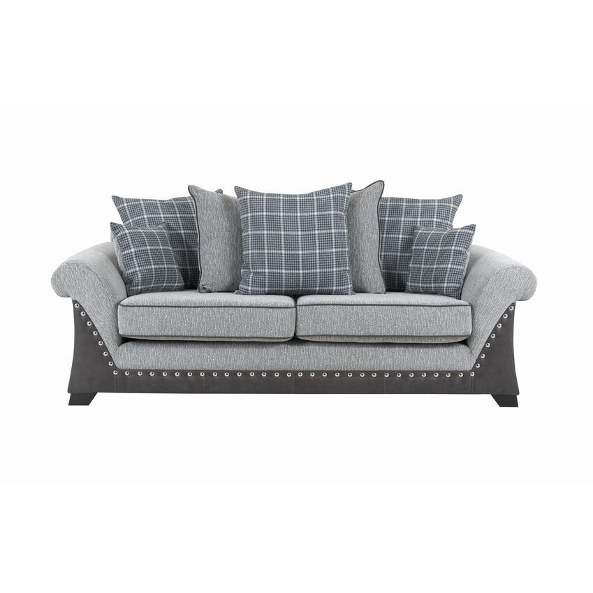 Noah Grey 3 Seater Sofa - Grey 3 Seater Sofa by SCS | ufurnish.com