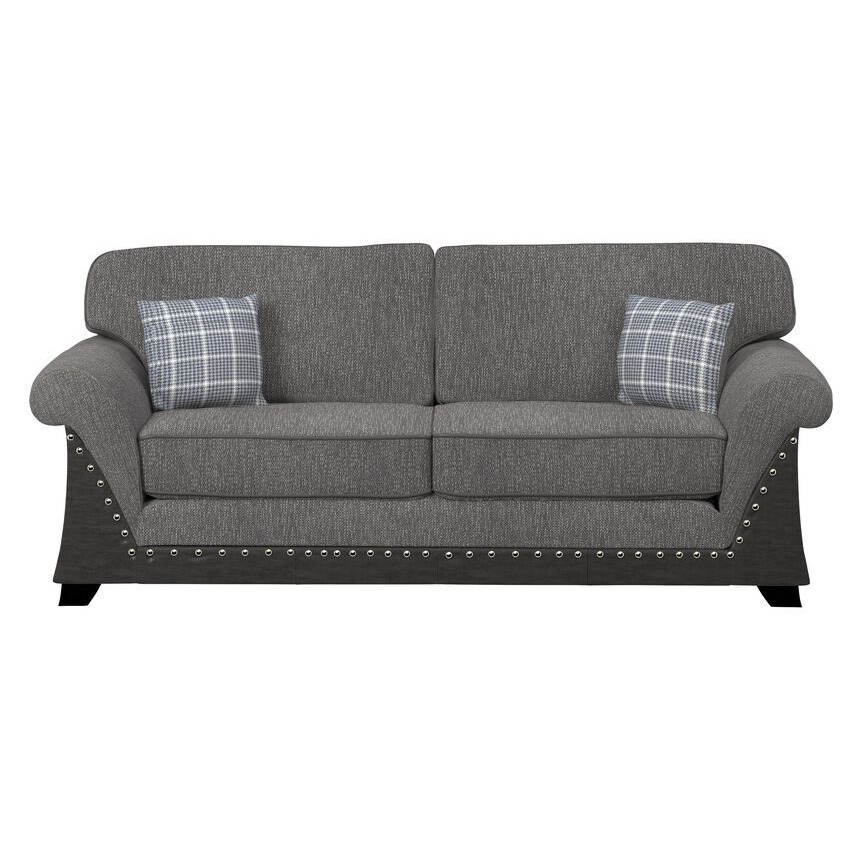 ScS Living Grey Noah Fabric 3 Seater Standard Back Sofa by SCS ...