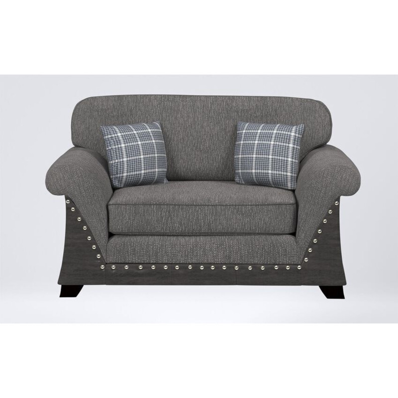 ScS Living Grey Noah Fabric Love Chair by SCS | ufurnish.com