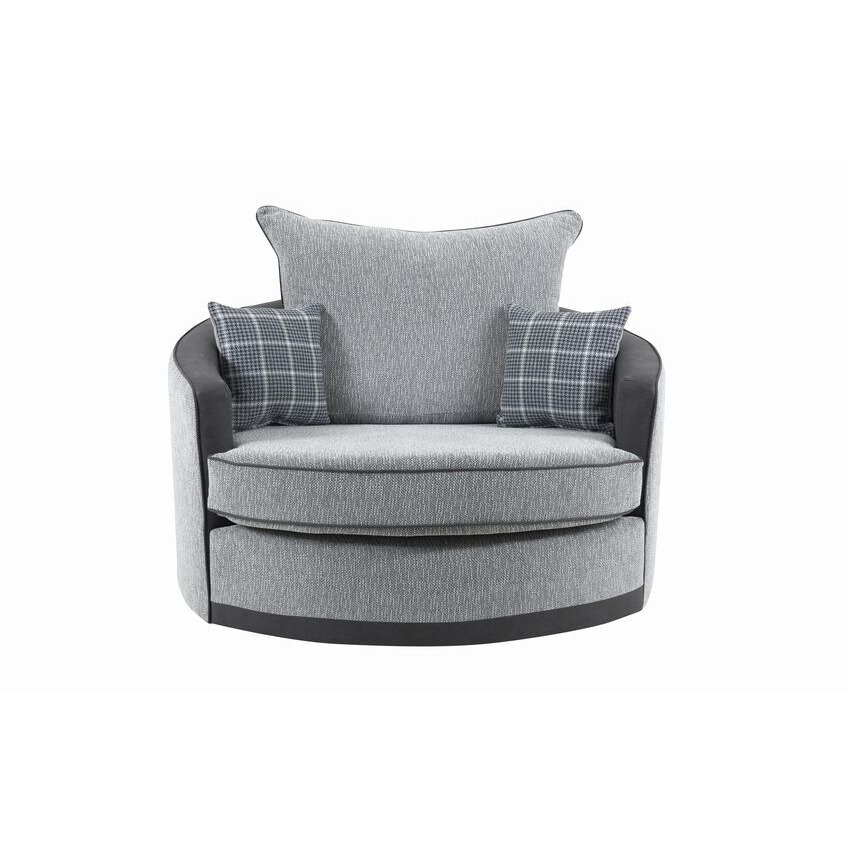 ScS Living Grey Noah Fabric Large Twister Chair by SCS | ufurnish.com