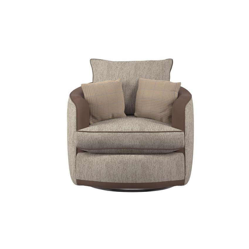 ScS Living Brown Noah Fabric Twister Chair by SCS | ufurnish.com