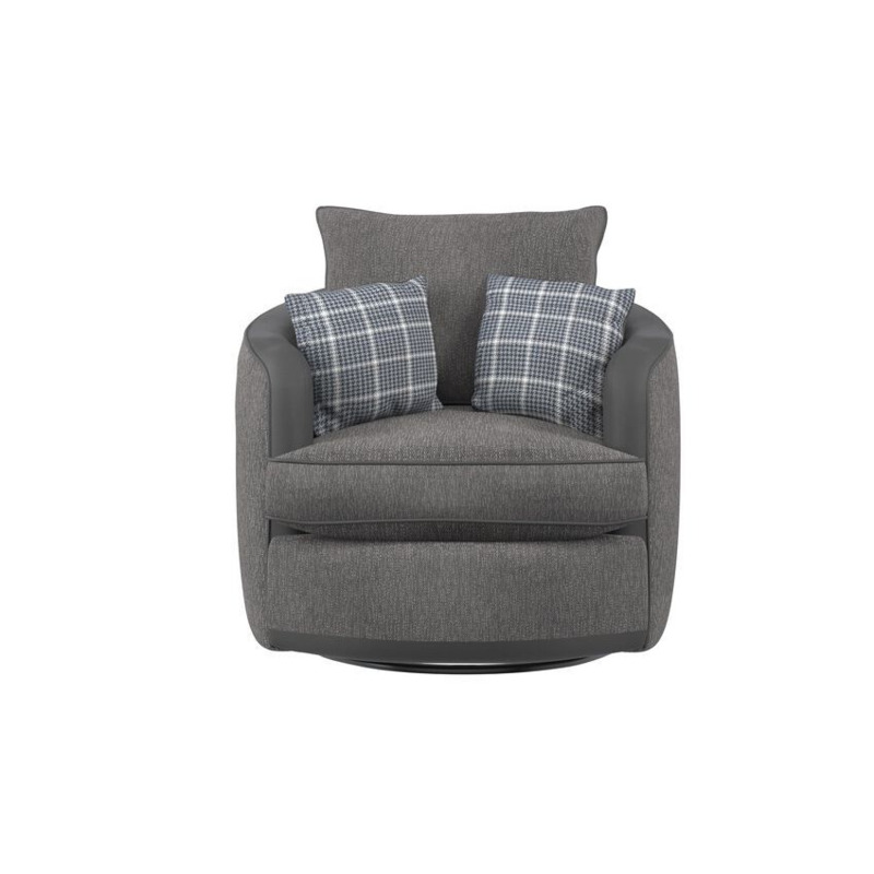 ScS Living Grey Noah Fabric Twister Chair by SCS | ufurnish.com