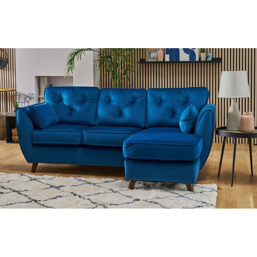 ScS Living Fabric Hoxton Express Velvet 3 Seater Right Hand Facing ...