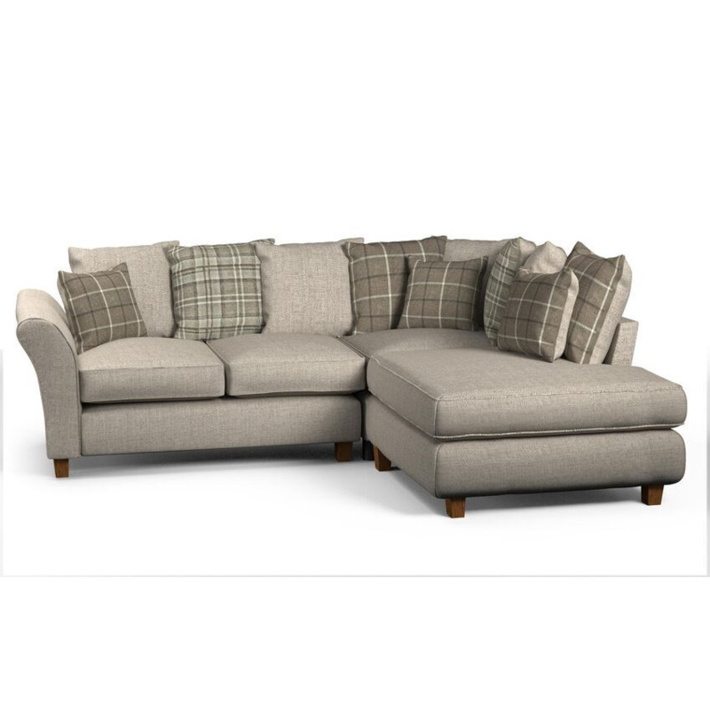 ScS Living Cream Hugo Fabric 3 Corner 1 Right Hand Facing Chaise ...