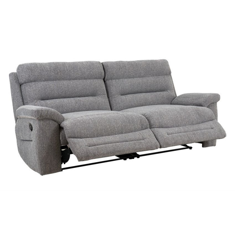 ScS Living Grey Dion Fabric 3 Seater Manual Recliner Sofa by SCS | ufurnish.com