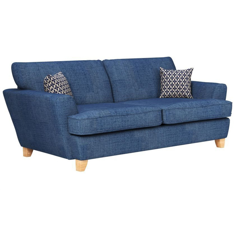 Blue Aquaclean Annie Fabric 4 Seater Sofa by SCS | ufurnish.com