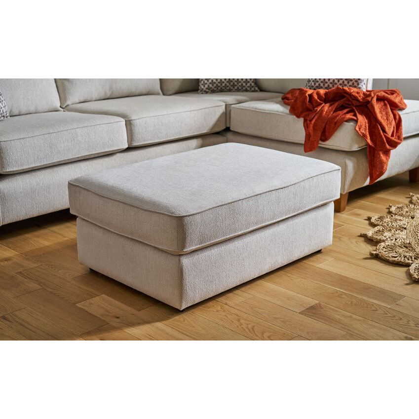 Aquaclean Mollie Fabric Banquette Footstool by SCS | ufurnish.com