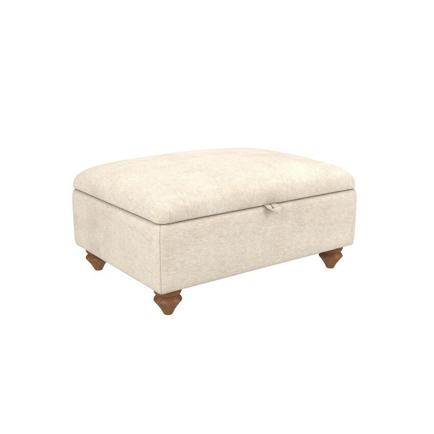 ScS Living Cream Jack Fabric Storage Footstool by SCS | ufurnish.com