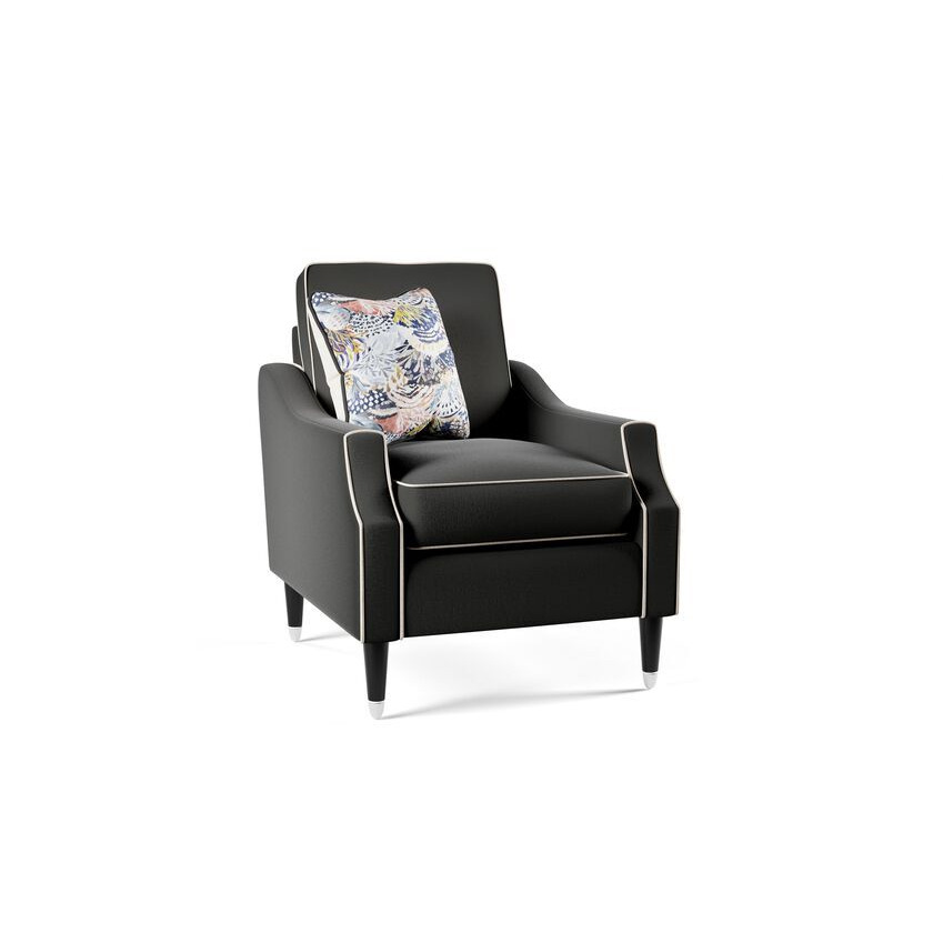 Black Ideal Home Freda Fabric Standard Chair by SCS | ufurnish.com