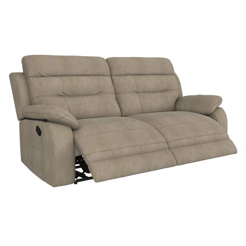Endurance Brown Fabric Roman 3 Seater Manual Recliner Sofa by SCS ...