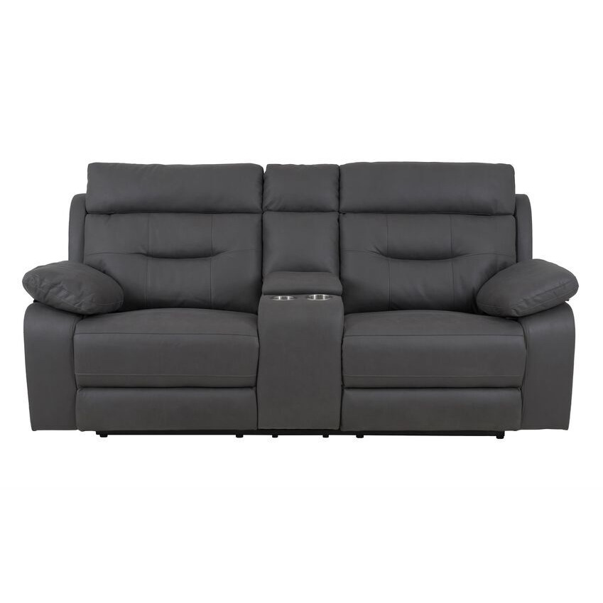 Endurance Grey Fabric Roman 2 Seater Sofa with Console by SCS ...