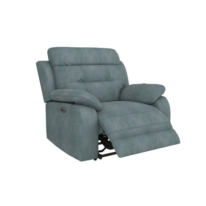 Endurance Blue Fabric Roman Power Recliner Chair by SCS | ufurnish.com
