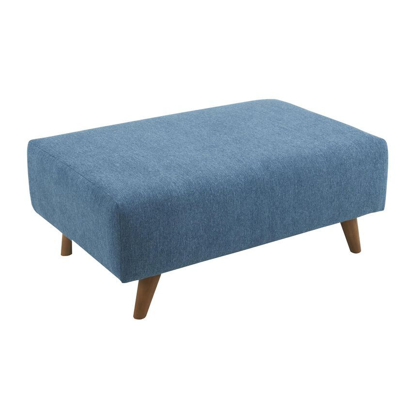 Ideal Home Blue Fraser Fabric Accent Footstool by SCS | ufurnish.com