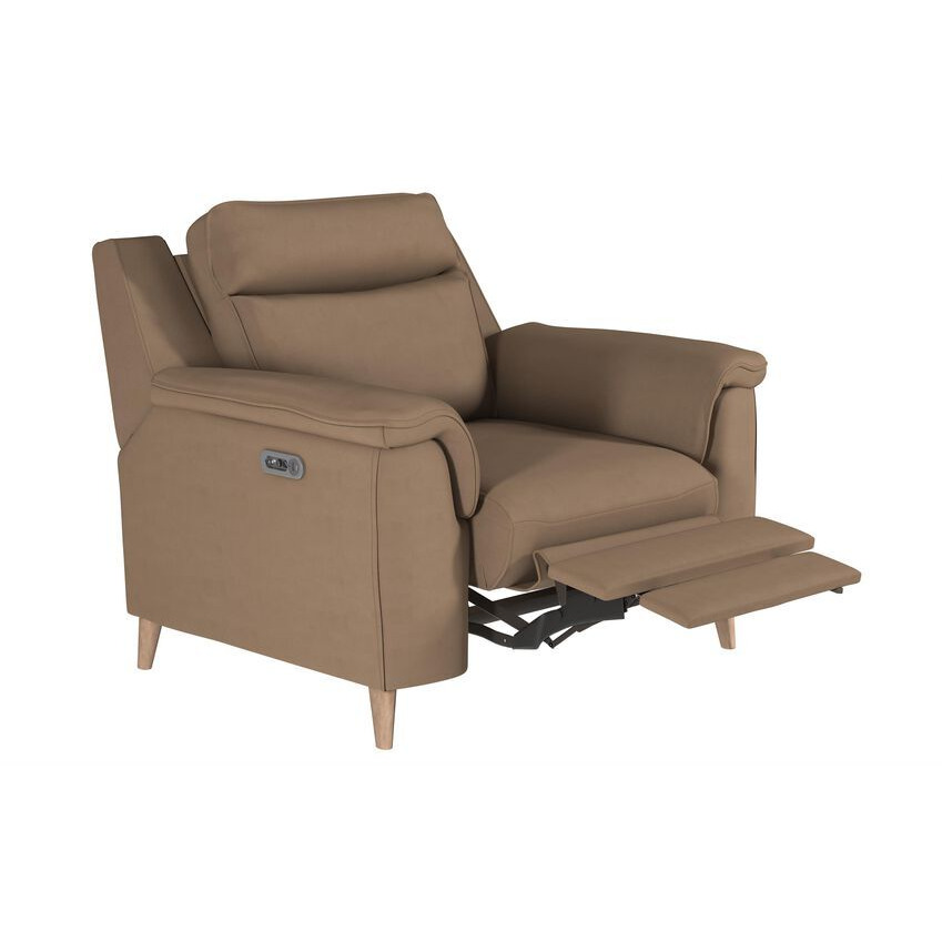 ScS Living Brown Fabric Brodie Power Recliner Chair by SCS | ufurnish.com