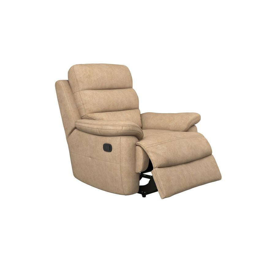ScS Living Cream Fabric Griffin Manual Recliner Chair by SCS | ufurnish.com