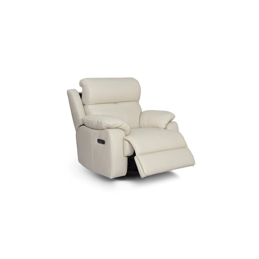 ScS Living Fabric Reuben Power Recliner Swivel Chair with Head Tilt by ...