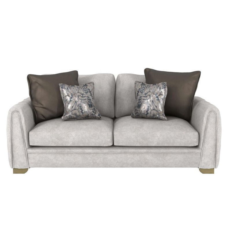 Ideal Home Grey Drake Fabric 3 Seater Sofa Standard Back by SCS ...