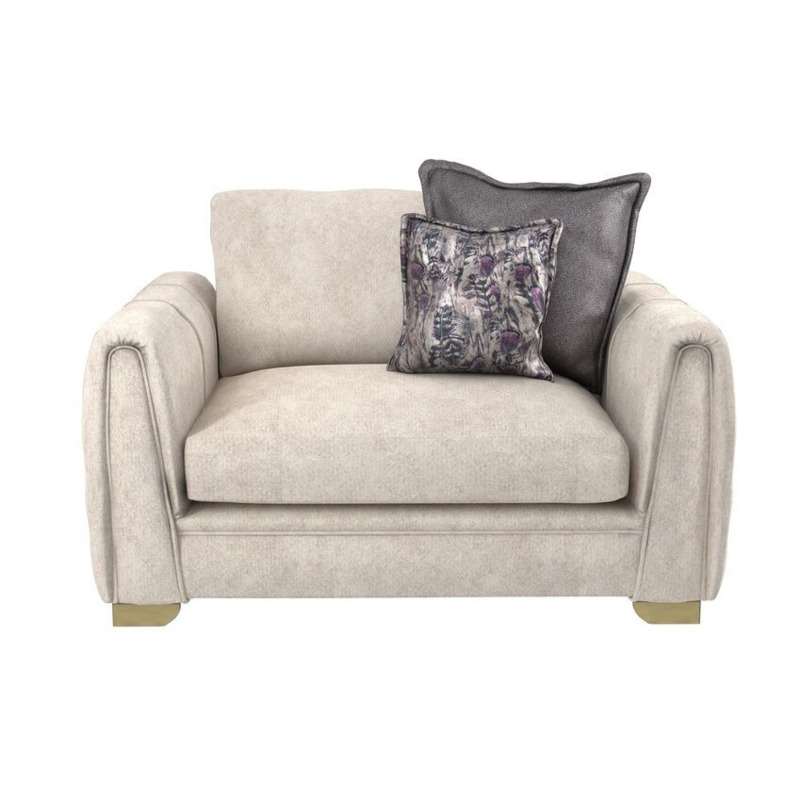 Ideal Home Brown Drake Fabric Love Chair by SCS | ufurnish.com