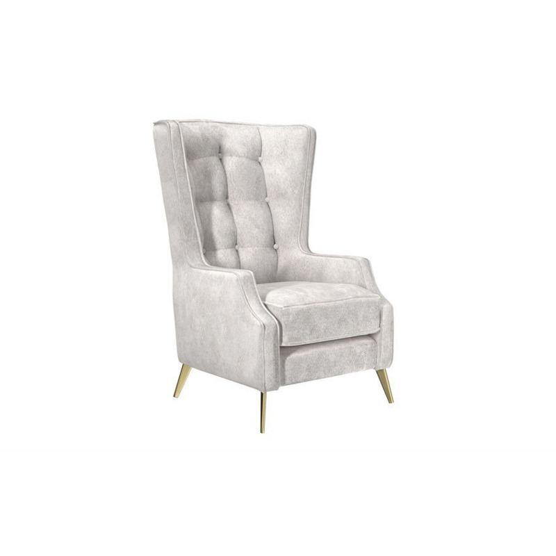 Ideal Home Grey Drake Fabric Plain Throne Chair by SCS | ufurnish.com