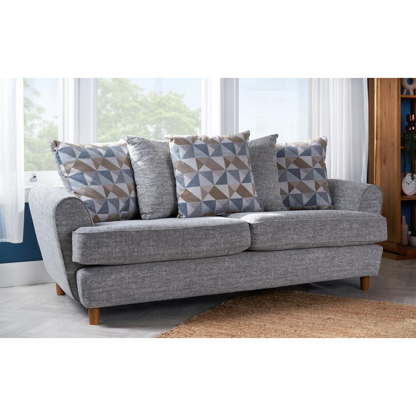ScS Living Percy Fabric 3 Seater Sofa Scatter Back Sofa by SCS ...