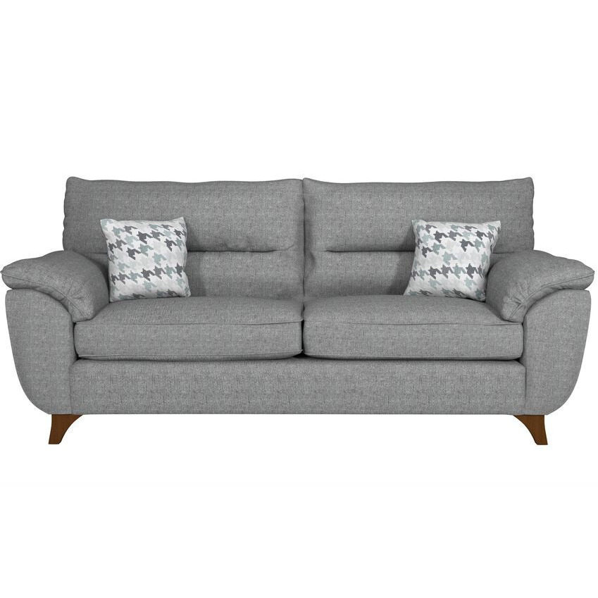 ScS Living Grey Remi Fabric 3 Seater Sofa by SCS | ufurnish.com