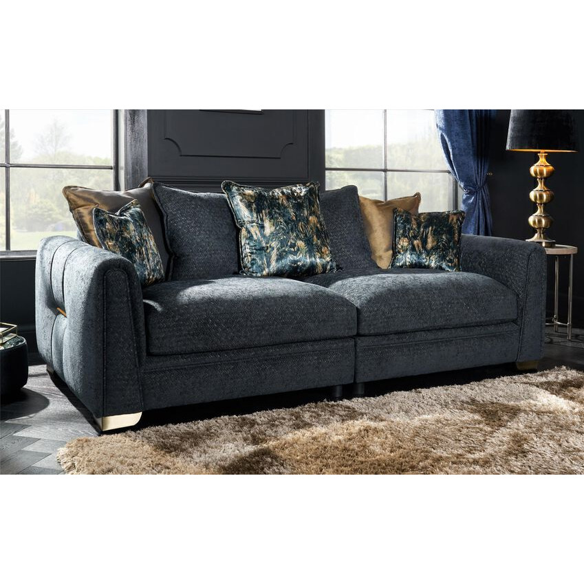 Ideal Home Drake Fabric 4 Seater Split Sofa Scatter Back by SCS ...