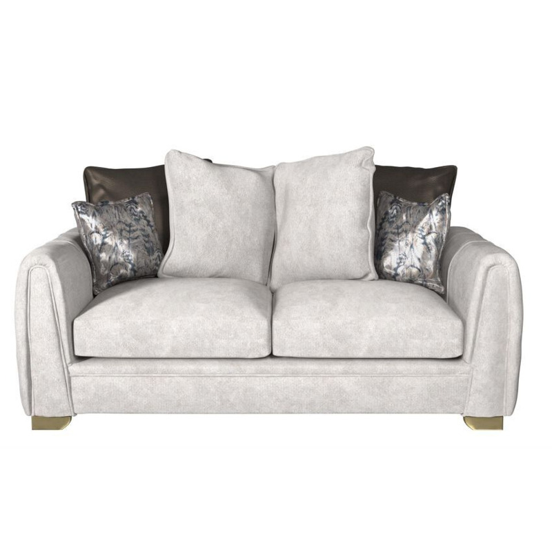 Ideal Home Grey Drake Fabric 2 Seater Sofa Scatter Back by SCS ...