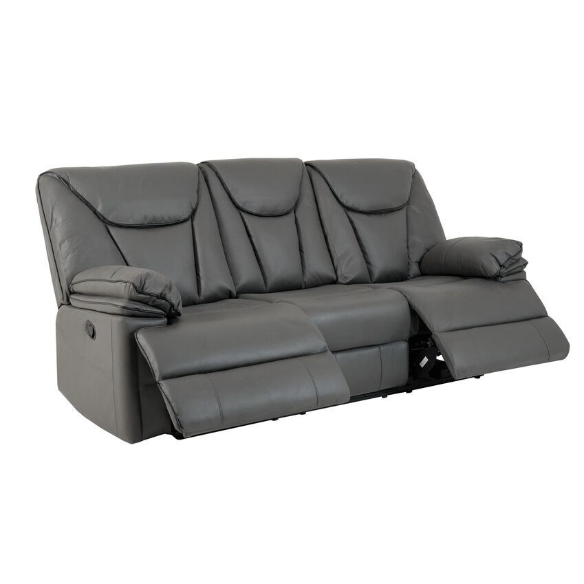 Endurance Grey Fabric Felix 3 Seater Manual Recliner Sofa by SCS ...