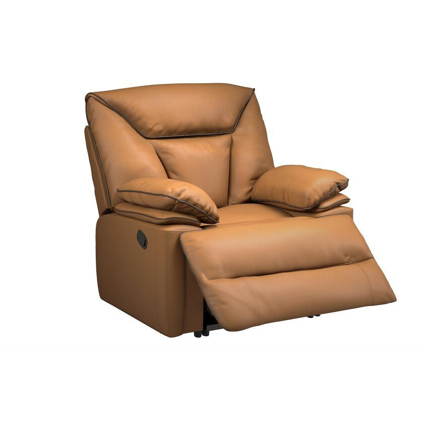 Endurance Brown Fabric Felix Manual Recliner Chair by SCS | ufurnish.com